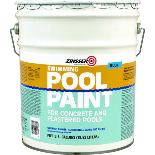 Zinsser 260542 Pool Paint, Matte, Blue, 5 gal