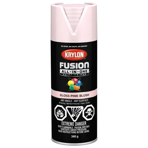 KRYLON 427170007 Fusion All-In-One Spray Paint, Gloss, Pink Blush, 12 ...