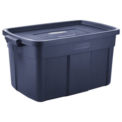 Rubbermaid RMRT310000 Roughneck Storage Box, Polyethylene, Navy Blue ...