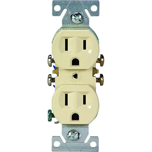 Eaton 270V10 270V/10 Duplex Receptacle, 2 -Pole, 15 A, 125 V, Push-in ...