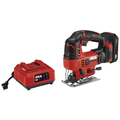 SKIL JS820302 Orbital Jig Saw, Battery Included, 20 V, 2 Ah, 7/8 in L ...