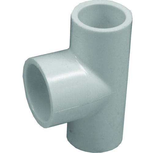 Lasco 401074BC Reducing Pipe Tee, 1/2 x 3/4 in, Slip, PVC, SCH 40 Schedule
