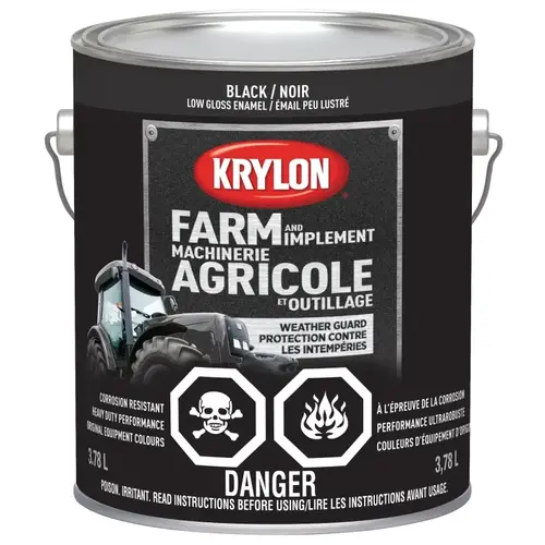 KRYLON 419650000-XCP4 1965 Farm and Implement Paint, Low Gloss, Black ...