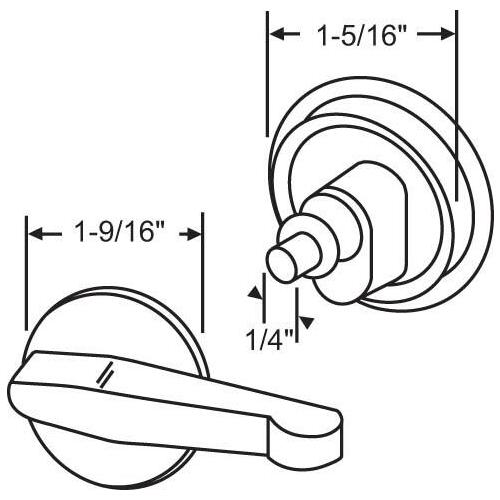 Brixwell 91-84 ADA CONCEALED LATCH SET