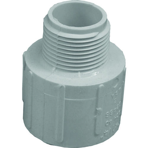 Lasco 436132BC Pipe Adapter, 1-1/4 x 1 in, Slip x MIP, PVC, SCH 40 Schedule