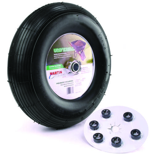 Martin Wheel 406TTRIB32 Wheelbarrow Wheel with Universal Hub, 4 x 6 in ...