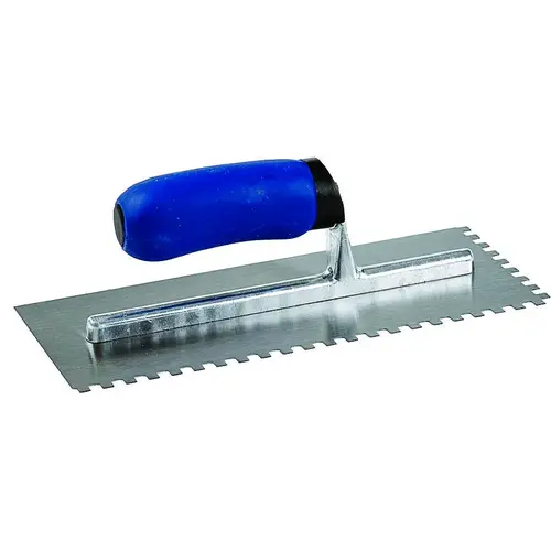 M-D 49112 Tile Installation Trowel, 11 in L, 4-1/2 in W, Square Notch ...
