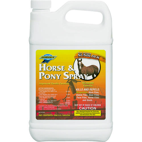 Gordon's 9671072 Horse and Pony Insect Spray, Liquid, Amber, Perfumed ...