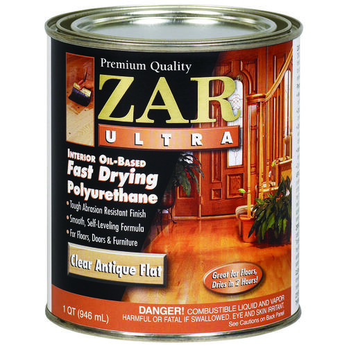 ZAR 33912 Polyurethane, Liquid, Antique Flat, 1 qt, Can