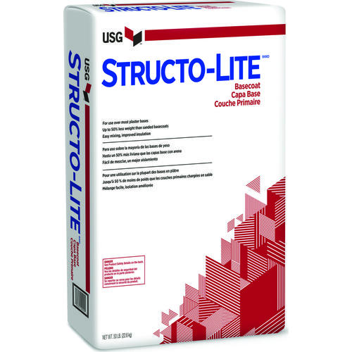USG 163841 STRUCTO-LITE Basecoat Plaster, Powder, Low to No Odor, Off ...
