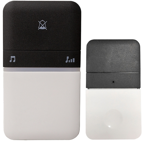 Heath Zenith SL-7313-03 PIEZO Door Chime, Wireless, Black/White