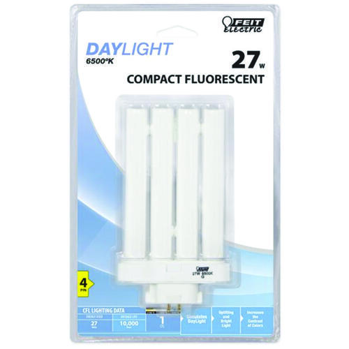 Feit Electric BPPL27F/65K Compact Fluorescent Bulb, 27 W, PL Lamp ...