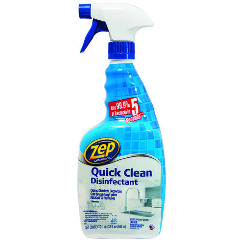ZEP ZUQCD32-XCP12 Disinfectant Quick Clean Fresh Scent 32 oz - pack of 12