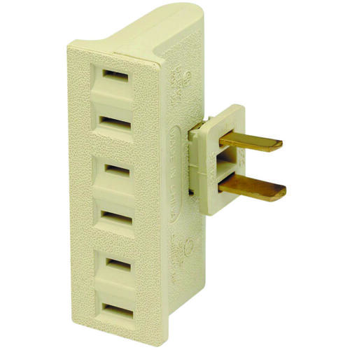 Leviton C25-00069-00I Triple Tap Outlet Adapter, 2 -Pole, 15 A, 125 V ...