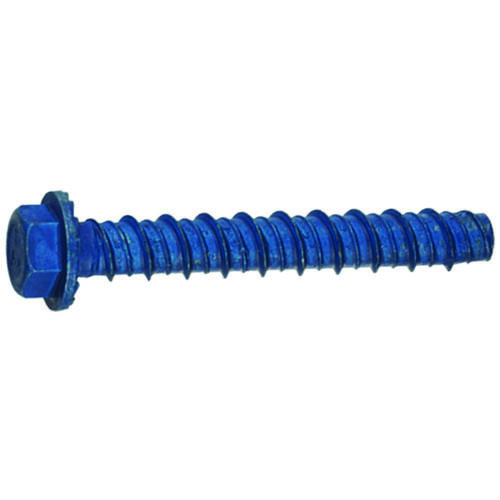 Buildex Tapcon 11413 Screw Anchor, Hex Drive, Steel, Metallic, 10 PK ...