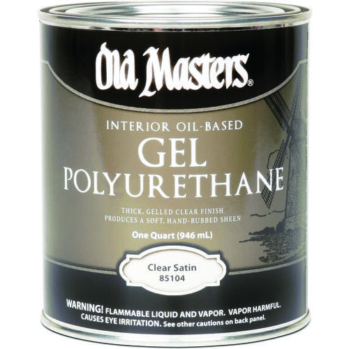 Old Masters 85104 Polyurethane, Satin, Liquid, Clear, 1 qt, Can