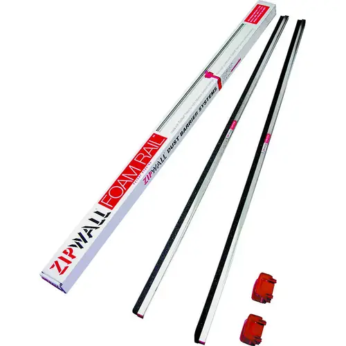 Zipwall FR2 FoamRail Foam Rail, 4 ft L, Aluminum Pair Black/Red Buy Now
