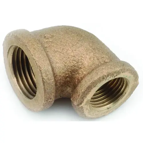 Anderson Metals 738105-0602 Reducing Pipe Elbow, 3/8 x 1/8 in, FIP, 90 ...