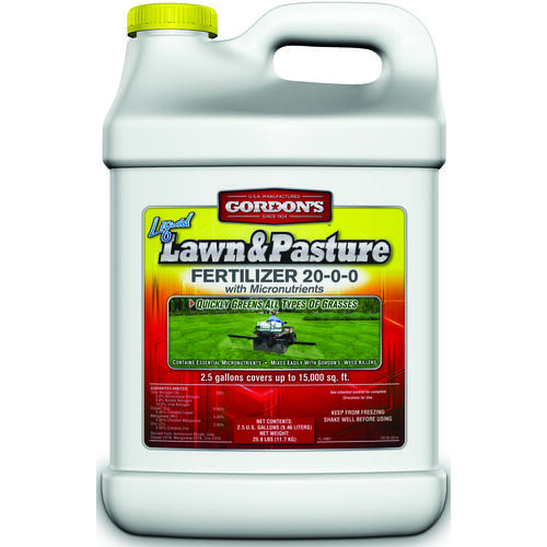 Gordon's 7471122 Lawn and Pasture Fertilizer, 2.5 gal Can, Liquid, 20-0 ...