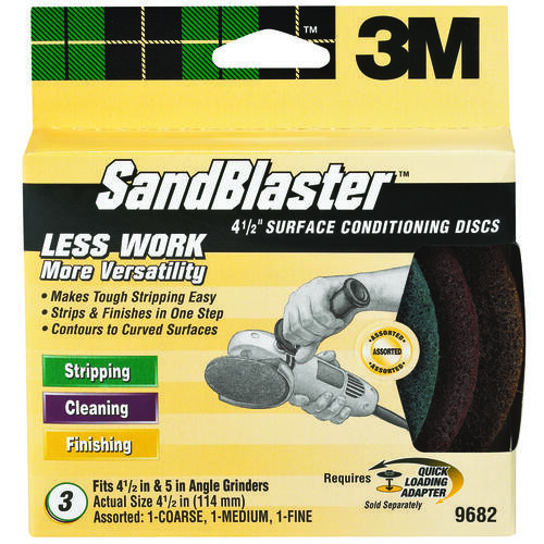 3M 9682 SandBlaster Grinding Disc Kit, 4-1/2 in Dia, Cubitron Ceramic ...