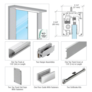 CRL CRL28510 285 Series Single Slider Kit for 5/16" to 3/8" - 118"