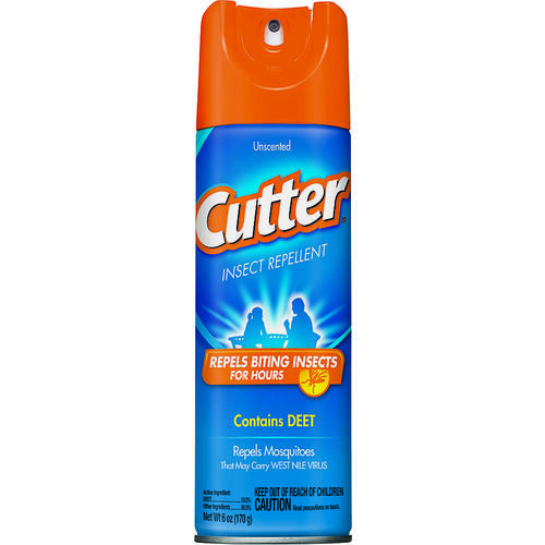 CUTTER 51020 51020-6 Insect Repellent, 6 oz Aerosol Can, Liquid, Light ...