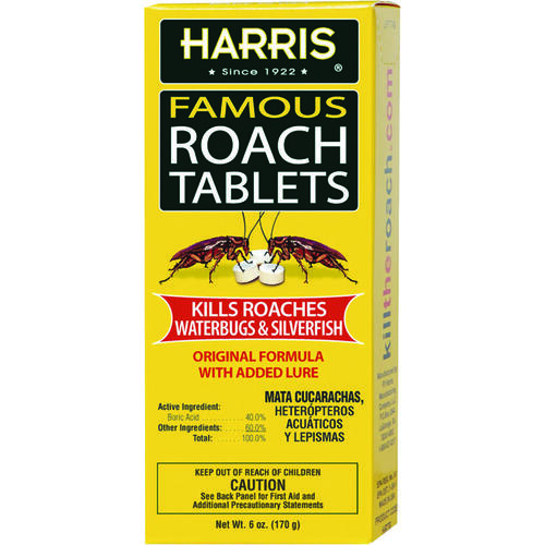 Harris HRT6 Roach Tablet, Crystalline Solid, 6 oz
