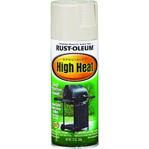 Rust-Oleum 7750-830 High Heat Spray Paint, Satin, Almond, 12 oz ...