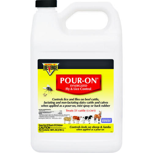 Bonide 46430 POUR-ON Fly and Lice Control, Liquid, Pour-On, Spray ...