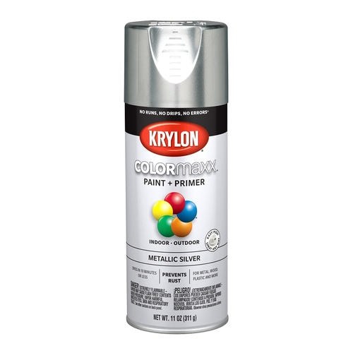 KRYLON K05590007 COLORmaxx Spray Paint, Metallic, Silver, 12 oz ...