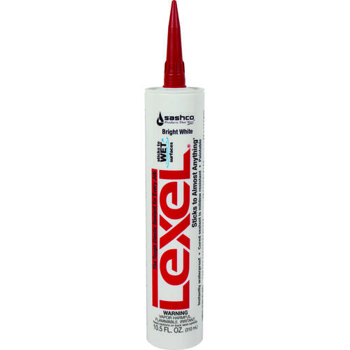 Lexel 13030 Elastic Sealant, White, 7 days Curing, 0 to 120 deg F, 10.5 ...