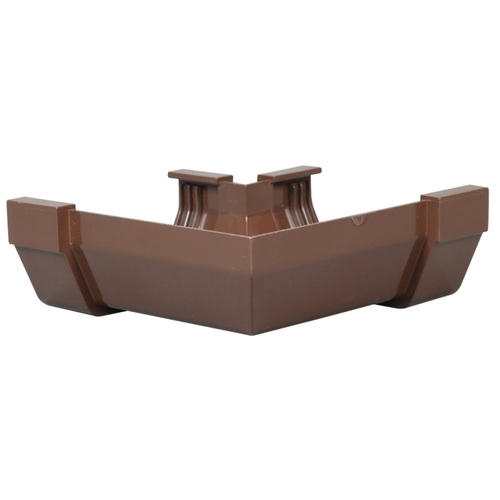 Amerimax T1503 Contemporary Miter, 5 in Gutter, Vinyl, Brown