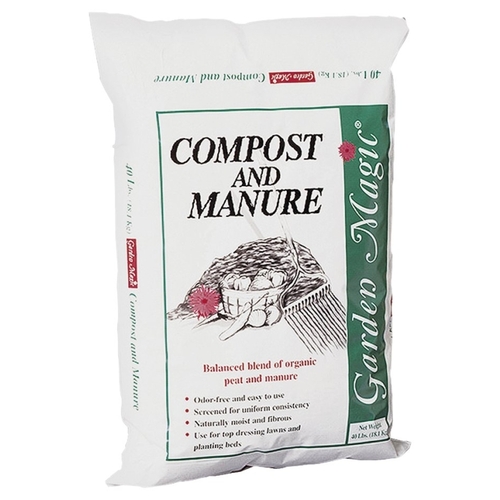 Garden Magic 5240 Compost and Manure, Solid, Dark Brown/Light Brown ...