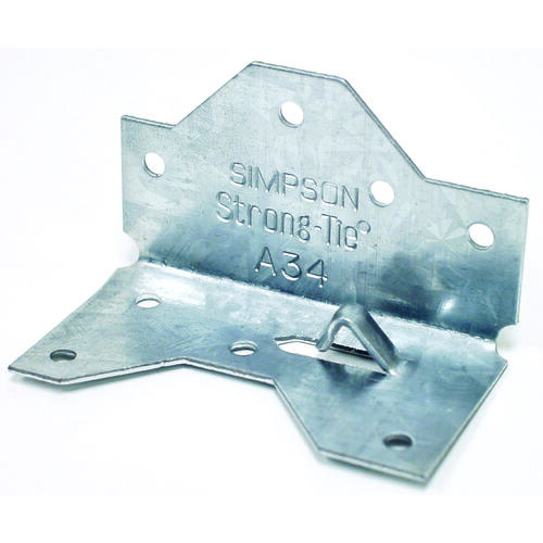 Simpson Strong-Tie A34 Framing Angle, 1-7/16 in W, 2-1/2 in D, Steel ...