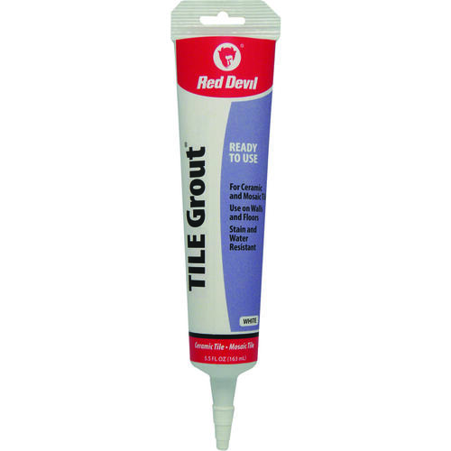Red Devil 0425 Tile Grout, Paste, Ammonia, Mild Acrylic, White, 5.5 oz ...