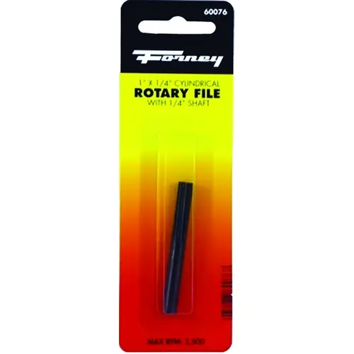 Forney 60076 Cylindrical Rotary File with Flat Top, 1/4 in Dia Cutting ...