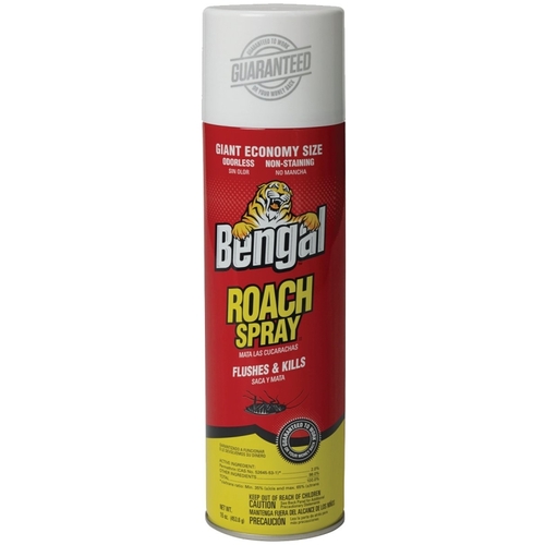Bengal 96837 Roach Spray, Liquid, Spray Application, 16 oz Aerosol Can