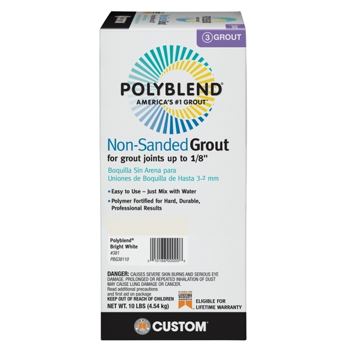 CUSTOM BUILDING PRODUCTS, INC. PBG38110 Polyblend Non-Sanded Tile Grout ...