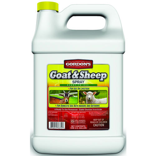 Gordon's 7631072 Goat and Sheep Spray, Liquid, Yellow, Solvent, 1 gal
