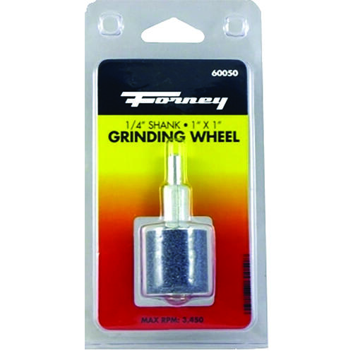 Forney 60050 Grinding Wheel, 1 x 1 in Dia, 1/4 in Arbor/Shank, 60 Grit ...