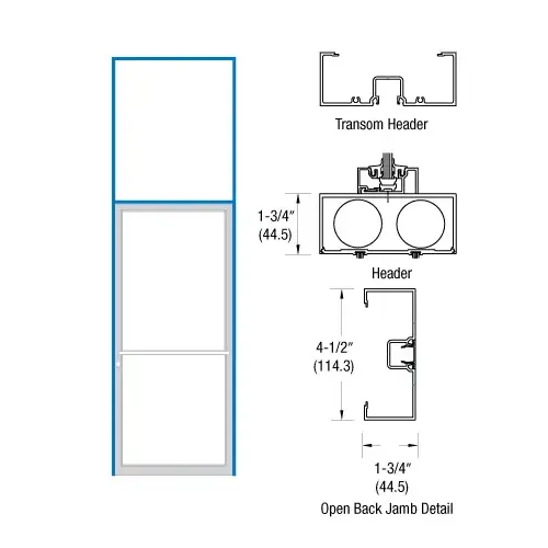 CRL-U.S. Aluminum 0B61071 Custom KYNAR Paint Series 451 Transom Frame ...
