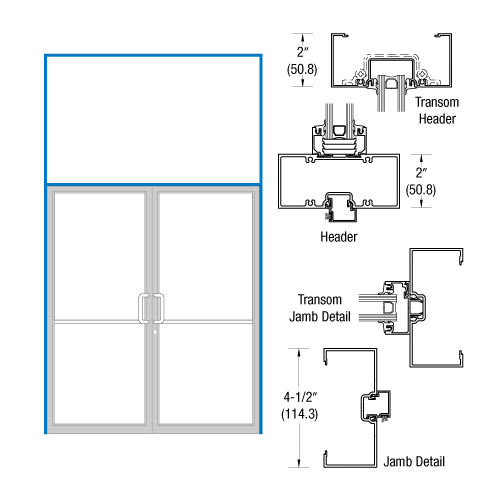 CRL-U.S. Aluminum 0B92571 Custom Size and Custom KYNAR Paint Series 451 ...