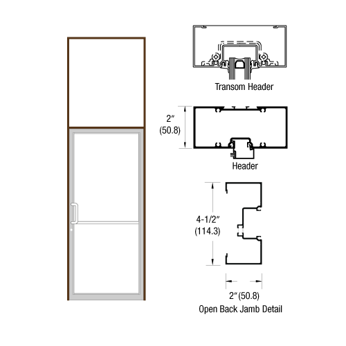 CRL-U.S. Aluminum 1B91222 Dark Bronze/Black Anodized Class 38" x 126 ...