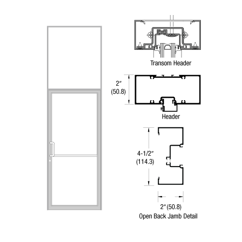 CRL-U.S. Aluminum 1B91511 Clear Anodized Class 1 Custom Size Series ...
