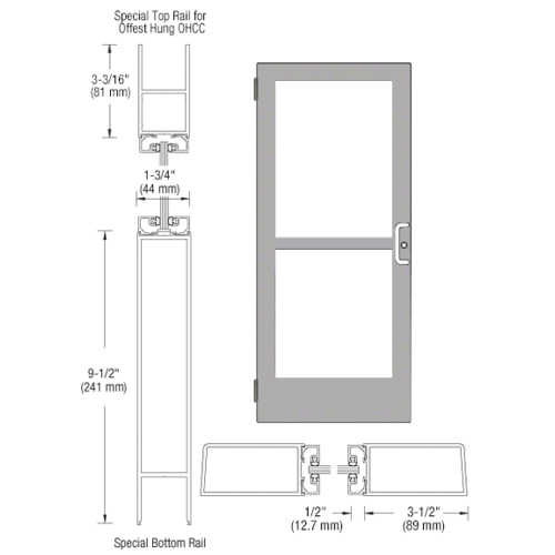 CRL-U.S. Aluminum CZ41411R036105 Clear Anodized Single 36" x 84" Series ...