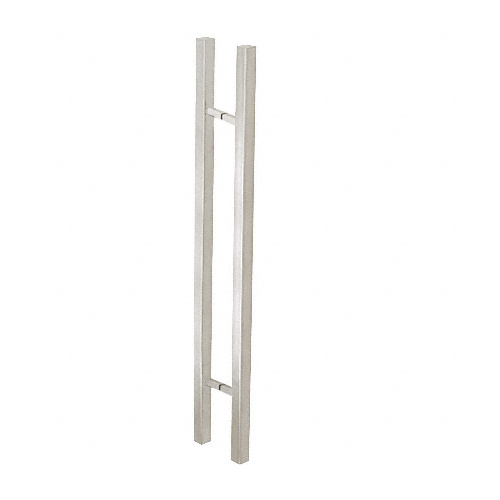 CRL ALUM-48SQSLPBS-VCP-1 Brushed Stainless Glass Mounted Square Ladder ...
