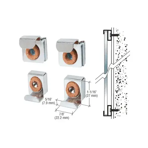 CRL 50655B Nickel Plated E-Z Mount Mirror Clips - Bulk Package of 50 ...