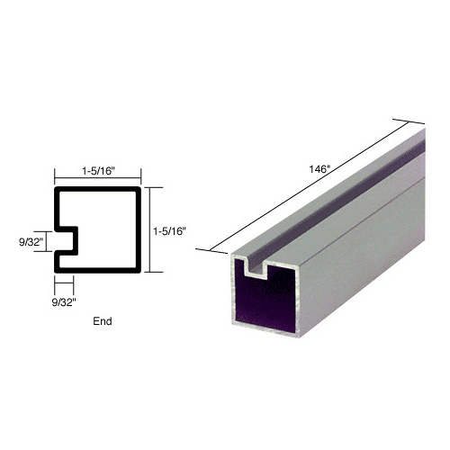 CRL 6433000 Satin Anodized 146" End Post Extrusion Buy Now
