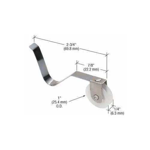 CRL B509 1" Nylon Sliding Screen Door Spring Tension Roller - pack of 2 ...