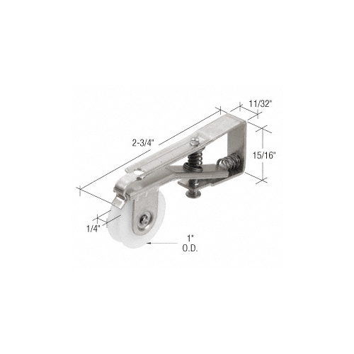 CRL B578 1" Nylon Sliding Screen Door Bottom Roller; 11/32" Wide ...